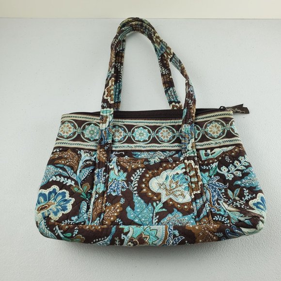 Vera Bradley | Bags | Vera Bradley Retired Java Blue Tote Purse Floral ...